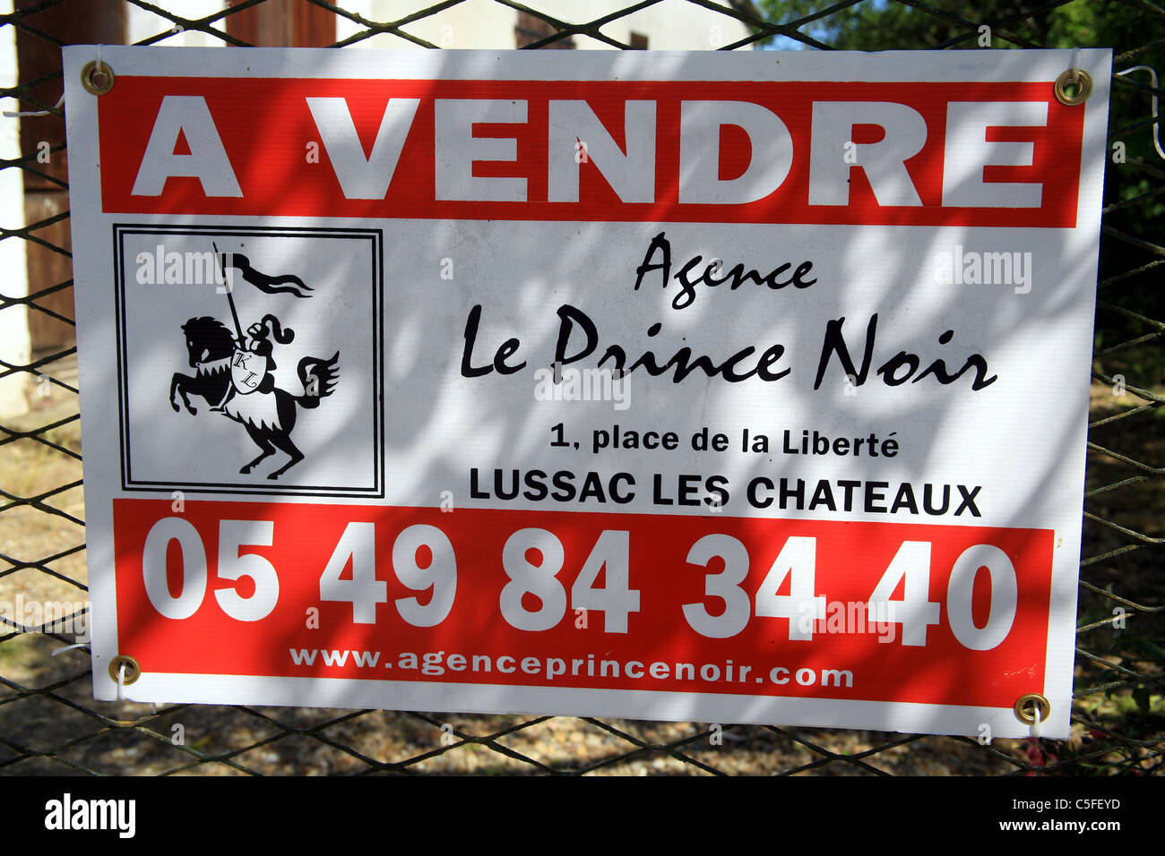 For Sale sign in France Stock Photo - Alamy