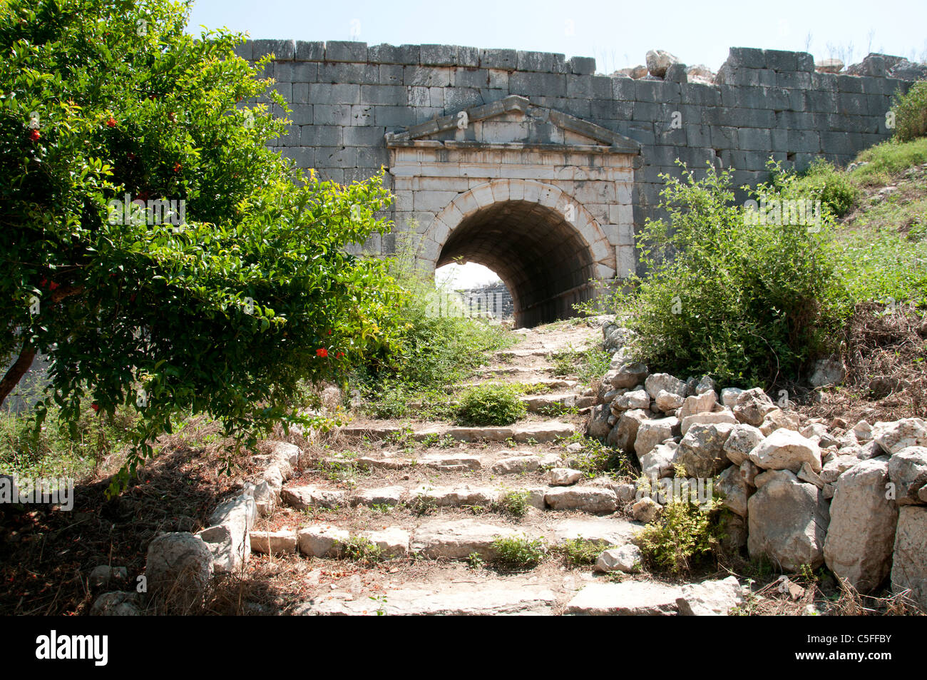 Ancient Ruins Roman Greek Sanctuary Leto Letoon Lycian Lycia between ...