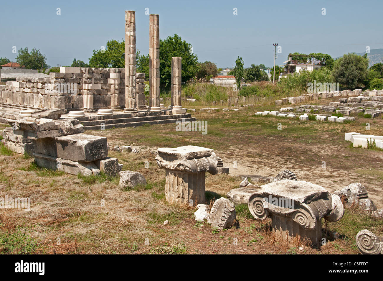 Ancient Ruins Roman Greek Sanctuary Leto Letoon Lycian Lycia between ...