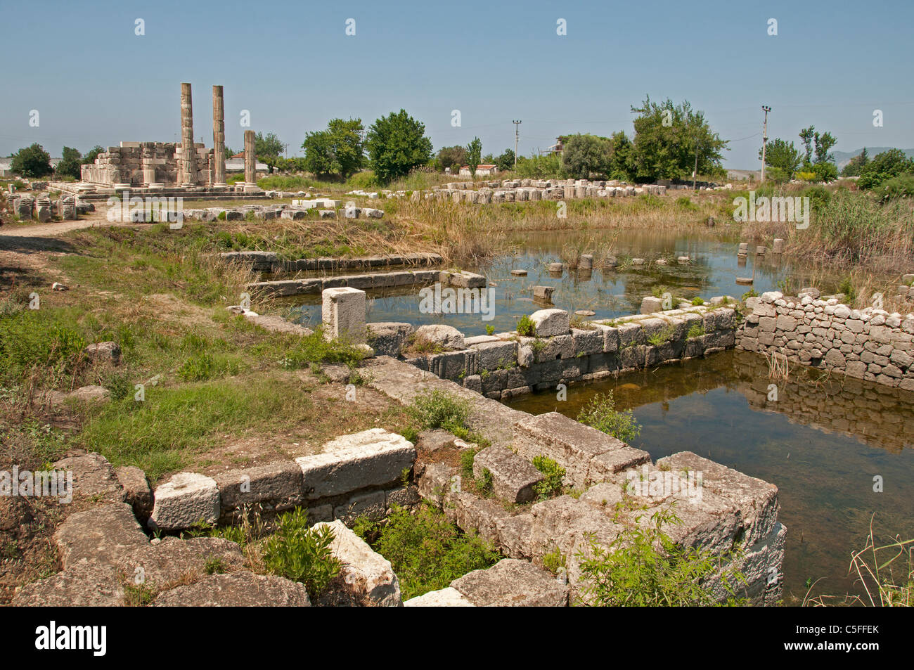 Ancient Ruins Roman Greek Sanctuary Leto Letoon Lycian Lycia between ...