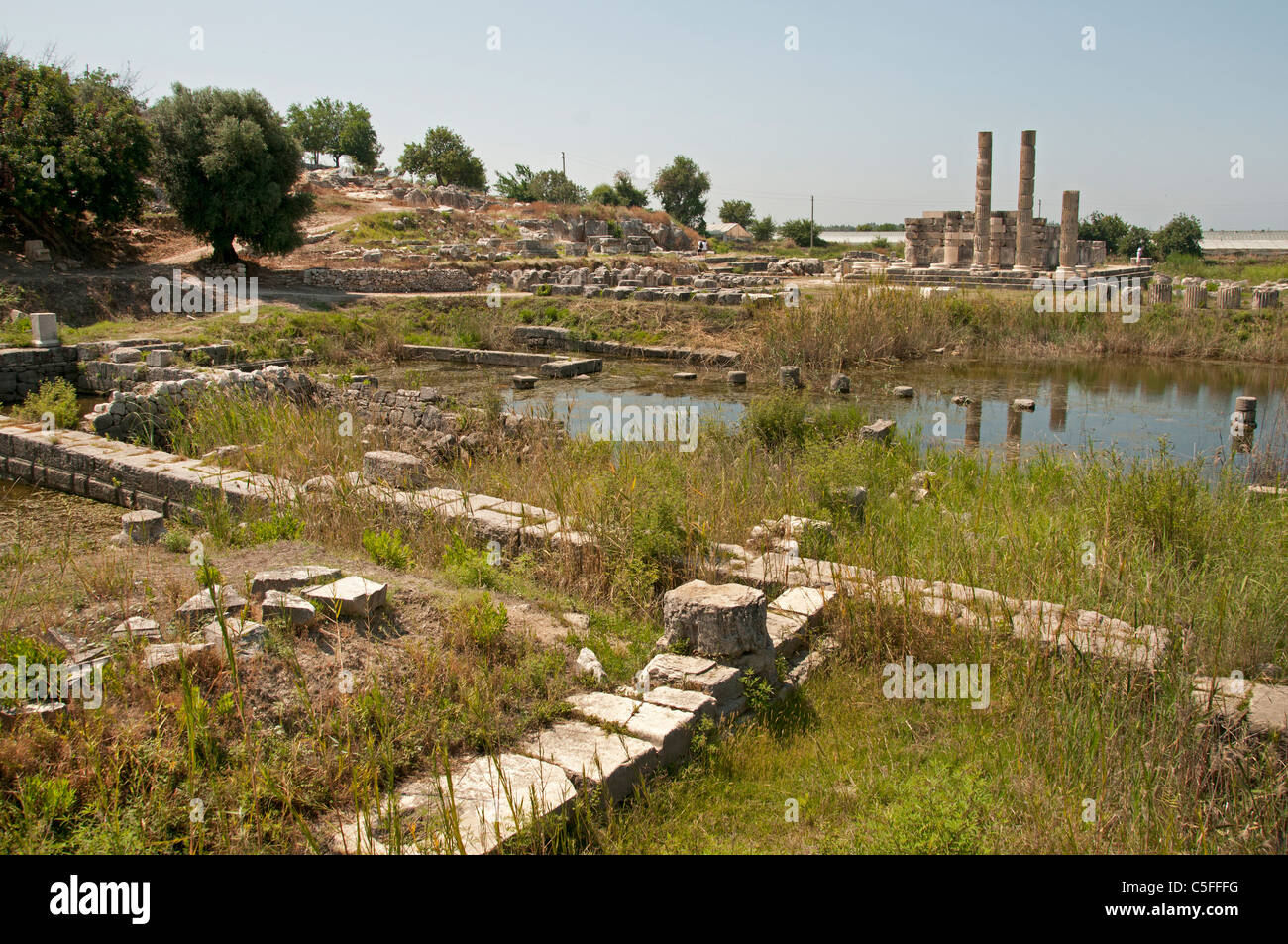 Ancient Ruins Roman Greek Sanctuary Leto Letoon Lycian Lycia between ...