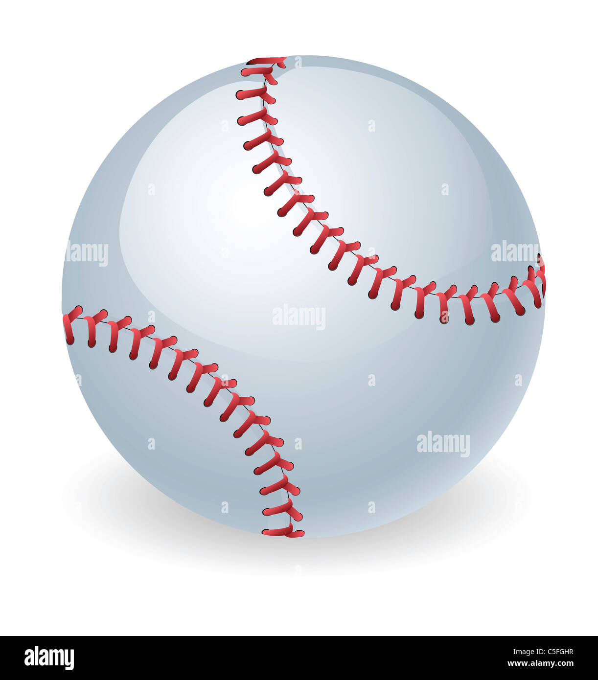 An illustration of a shiny baseball ball Stock Photo - Alamy