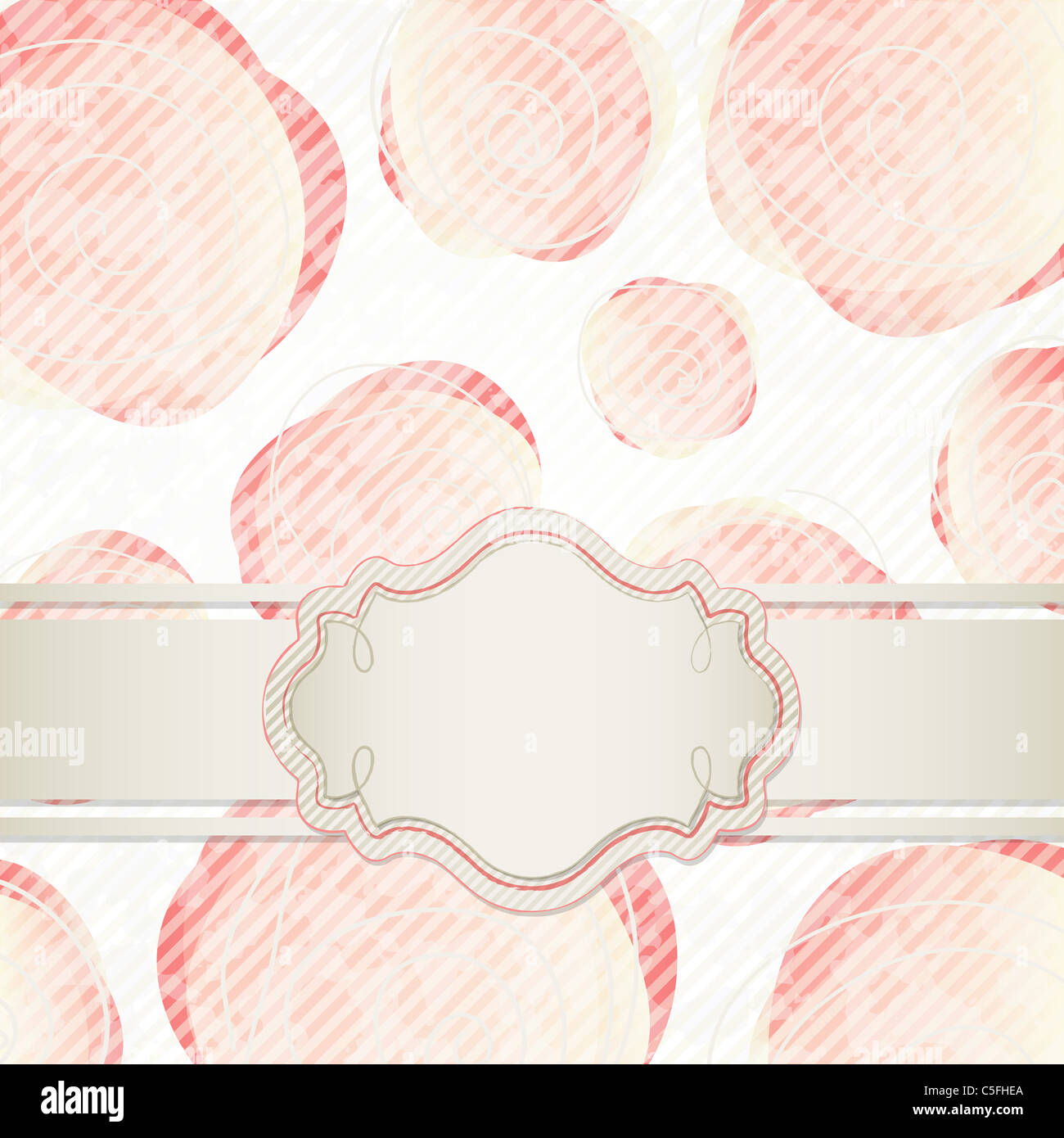 Romantic template design for greeting card or invitation Stock Photo ...