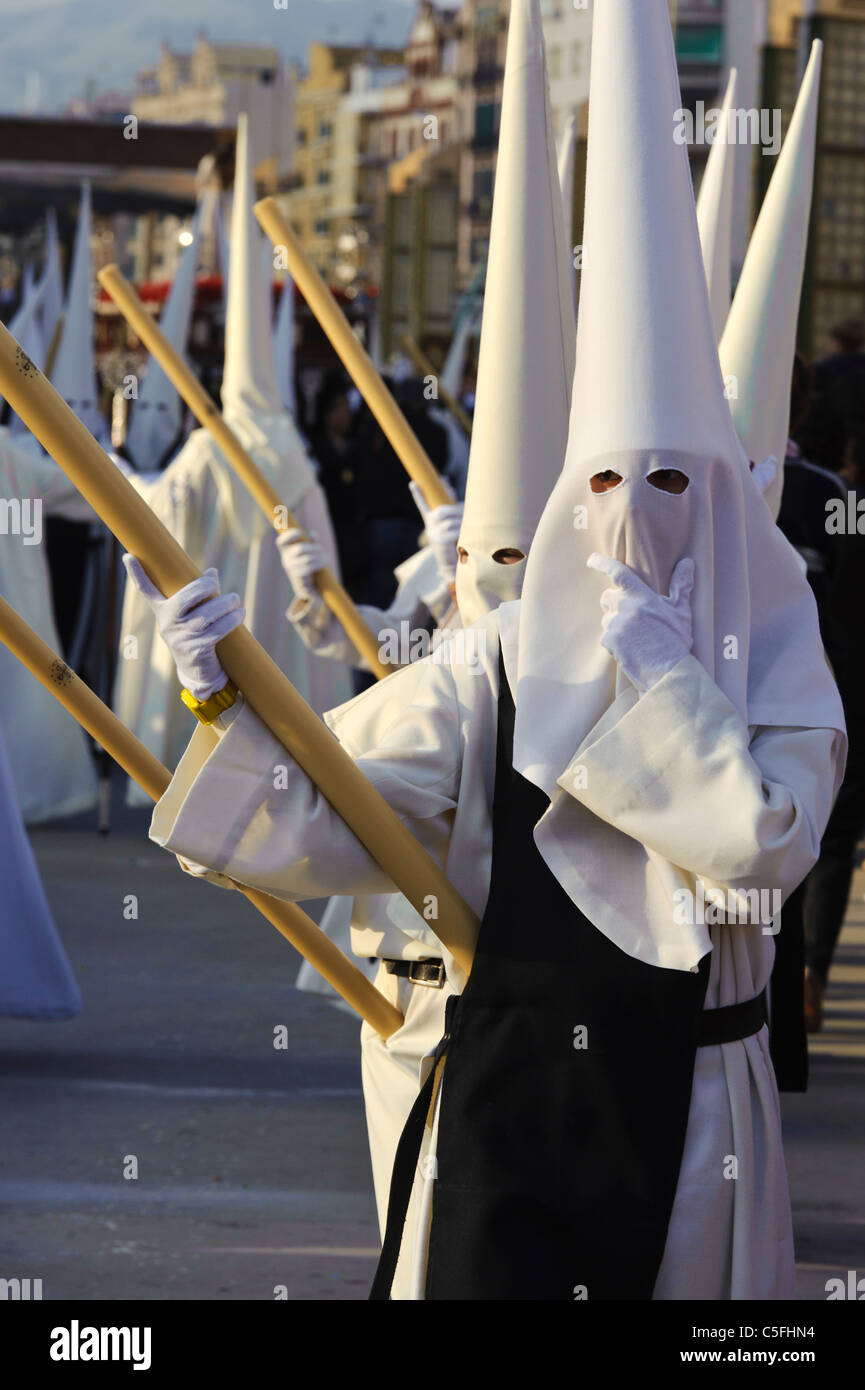 Procession at the Semana Santa (Holy week) in Malaga, Andalusia, Spain ...
