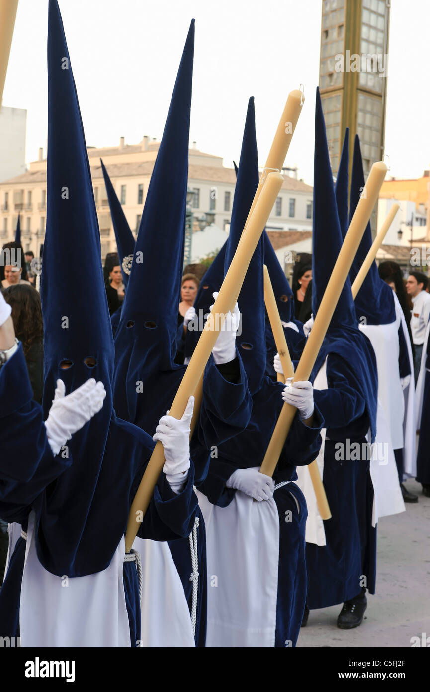 Procession at the Semana Santa (Holy Week) in Malaga, Andalusia, Spain ...