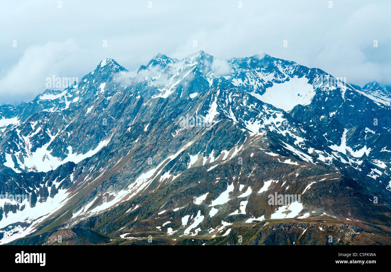 Summer (June) Alps mountain (view from Grossglockner High Alpine Road ...