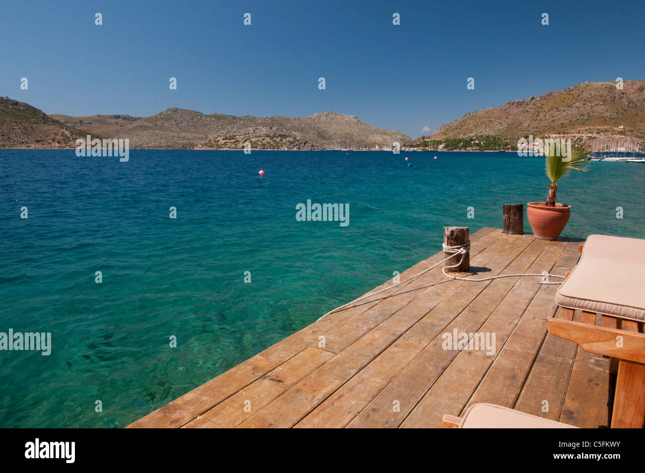 View of Bozburun from sundeck at Karia Bel' Hotel, Bozburun, Turkey ...