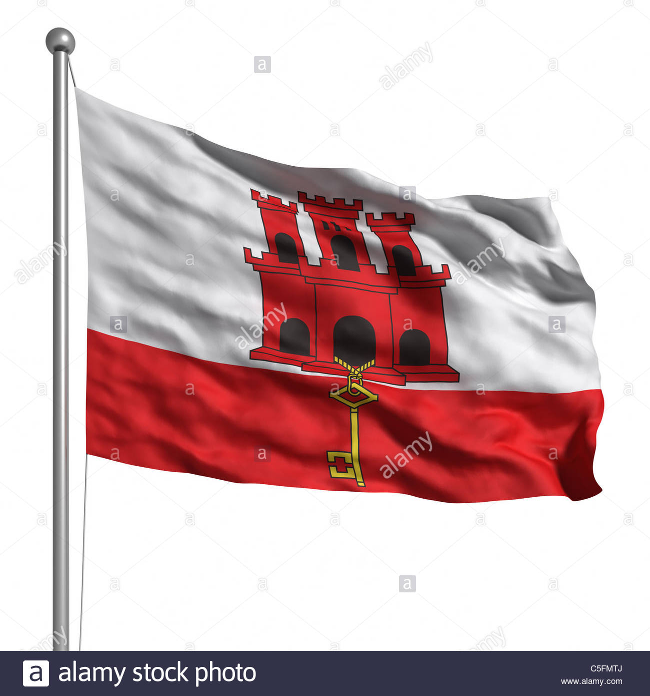 Gibraltar Flag Stock Photos & Gibraltar Flag Stock Images - Alamy