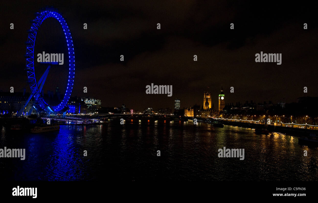 EDF Energy London Eye (previously sponsored by BA) viewed from the ...