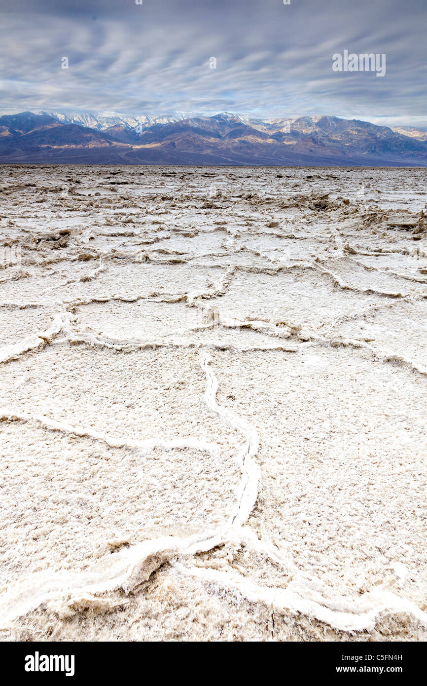 Salt pans in Death Valley National Park Calfornia USA Stock Photo - Alamy