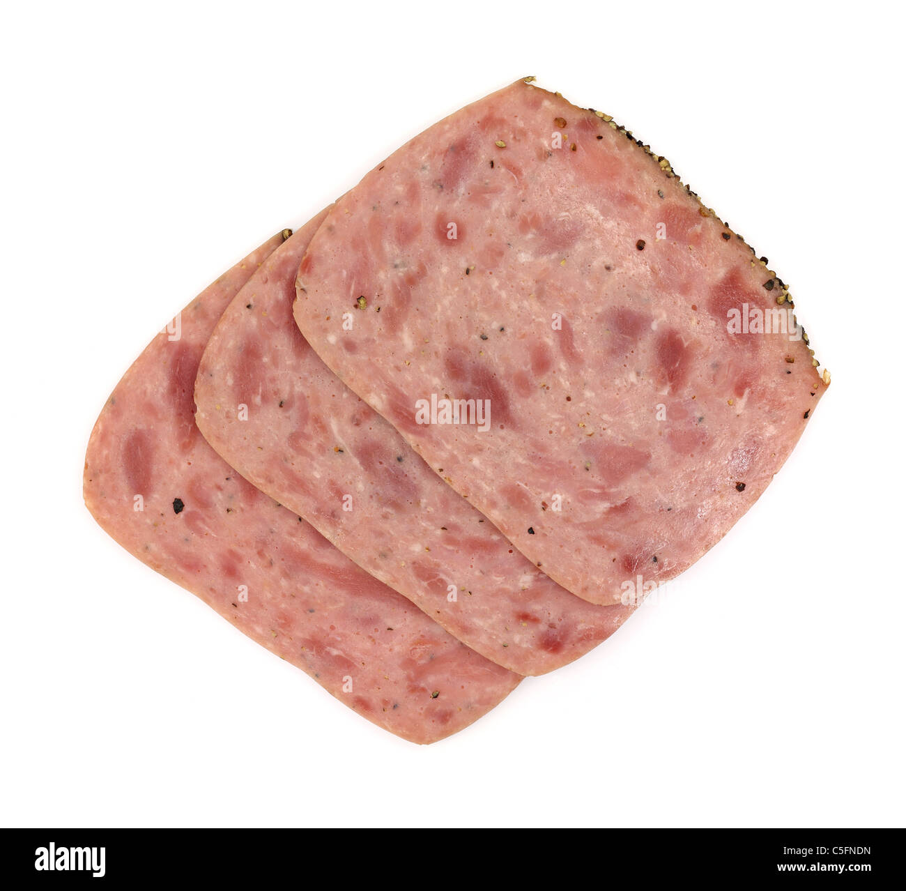 Sliced peppered luncheon loaf Stock Photo - Alamy