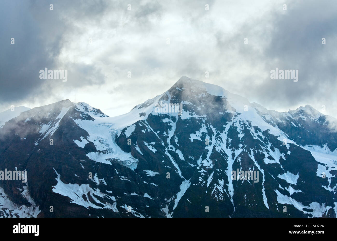 Summer (June) Alp mountain tops view from Grossglockner High Alpine ...