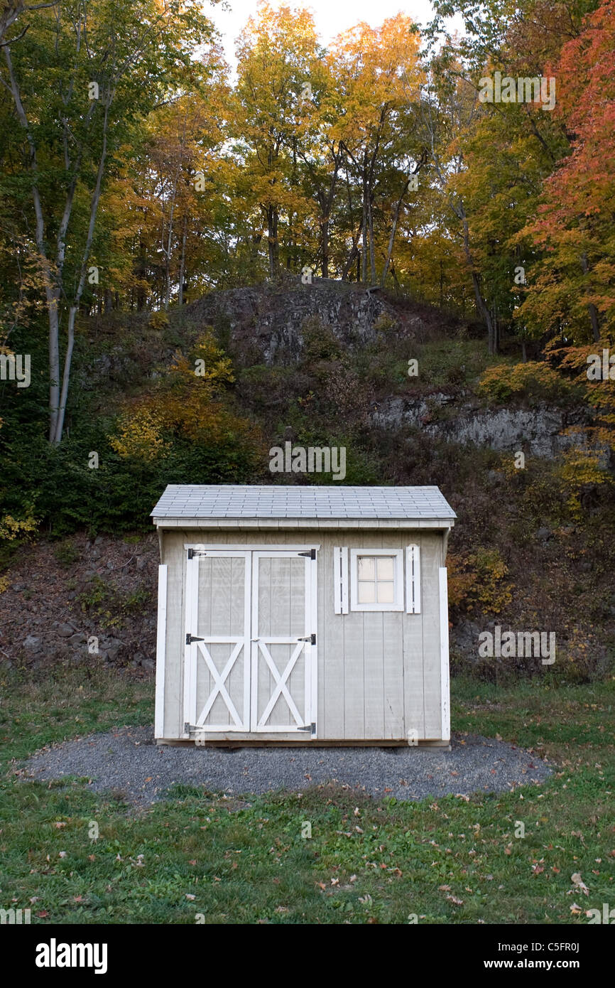 A tool shed in the back yard Stock Photo - Alamy