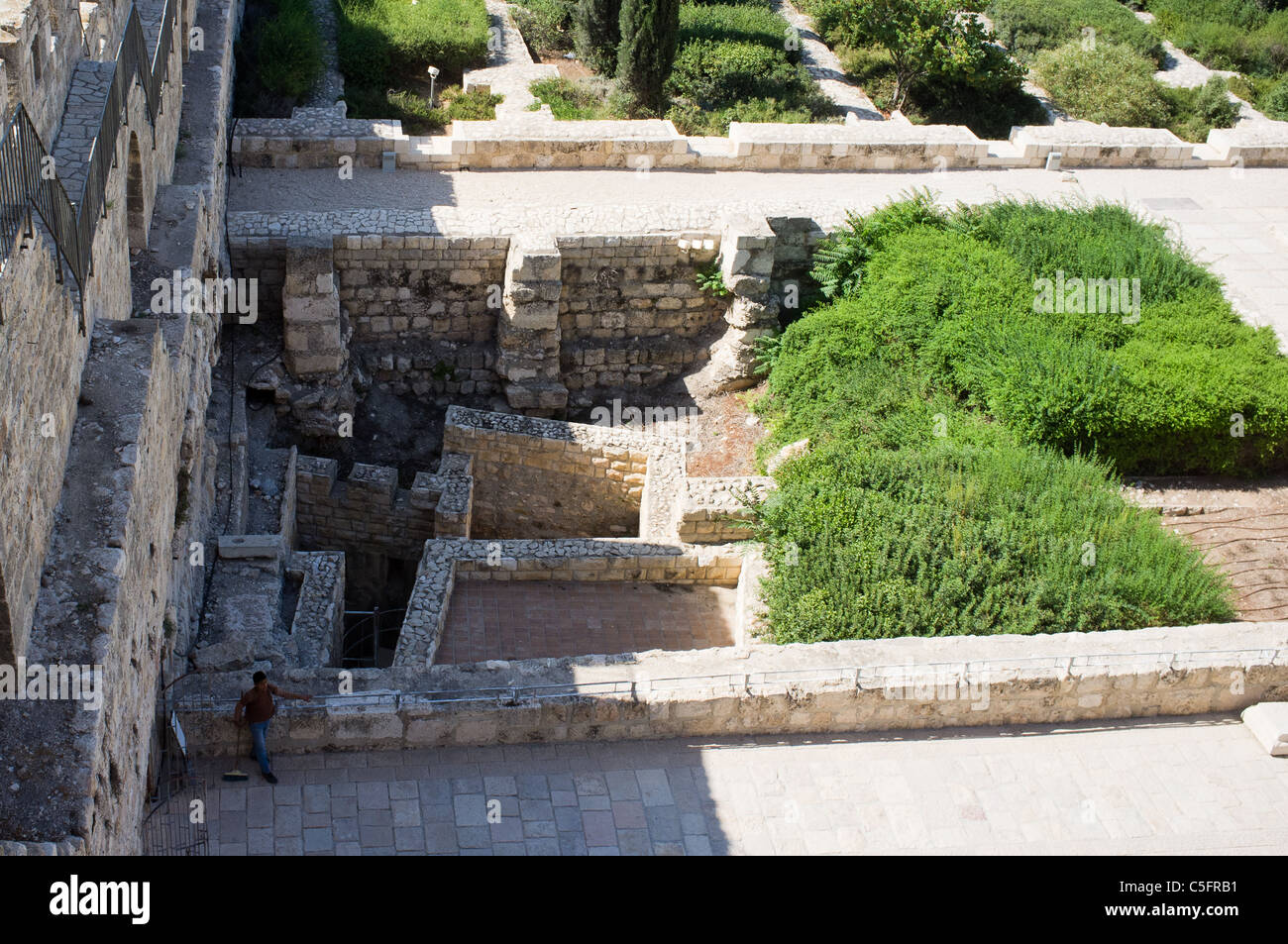 Archaeological finding in the Ophel Archaeological Park at the southern ...