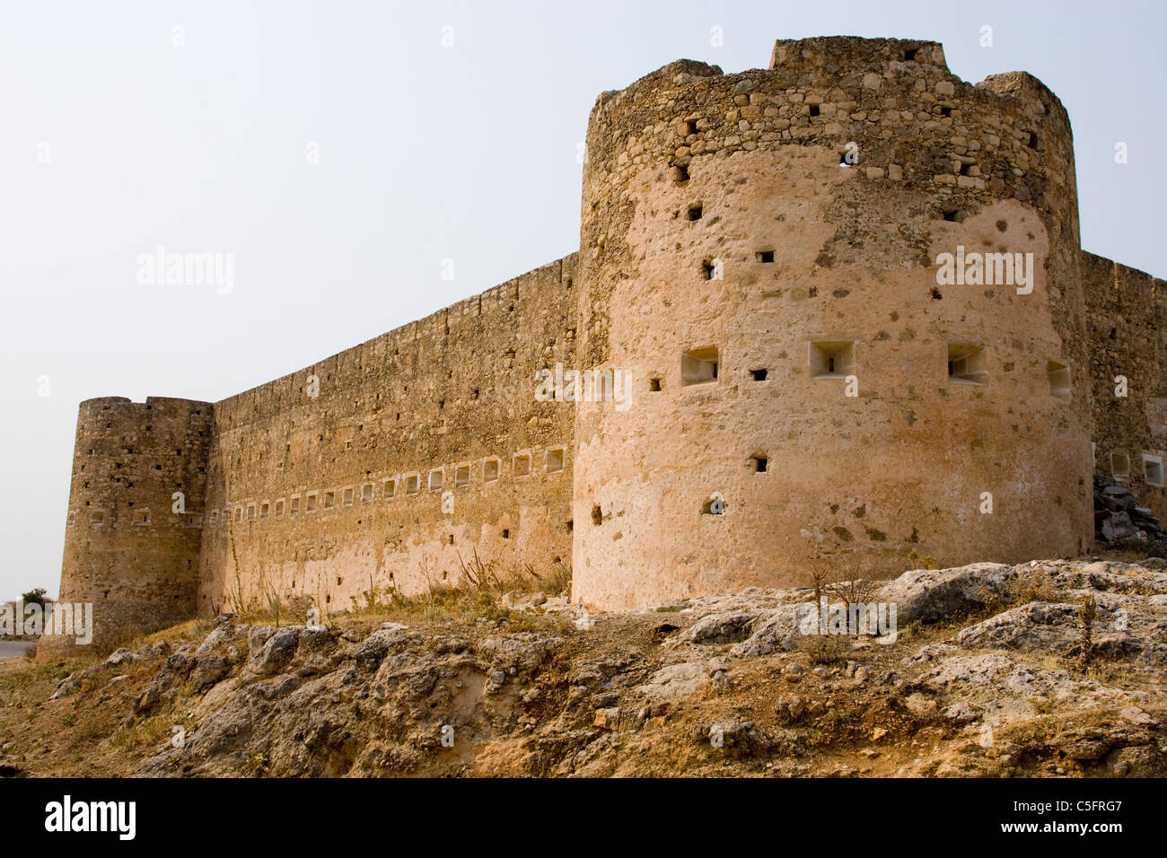 The remains of the Turkish fort. Aptera, Crete, Greece Stock Photo - Alamy