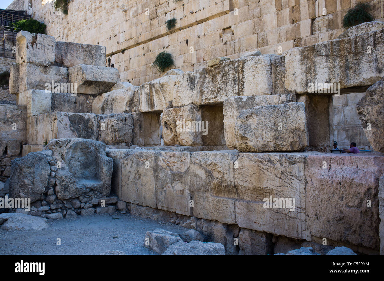 Archaeological finding in the Ophel Archaeological Park at the southern ...