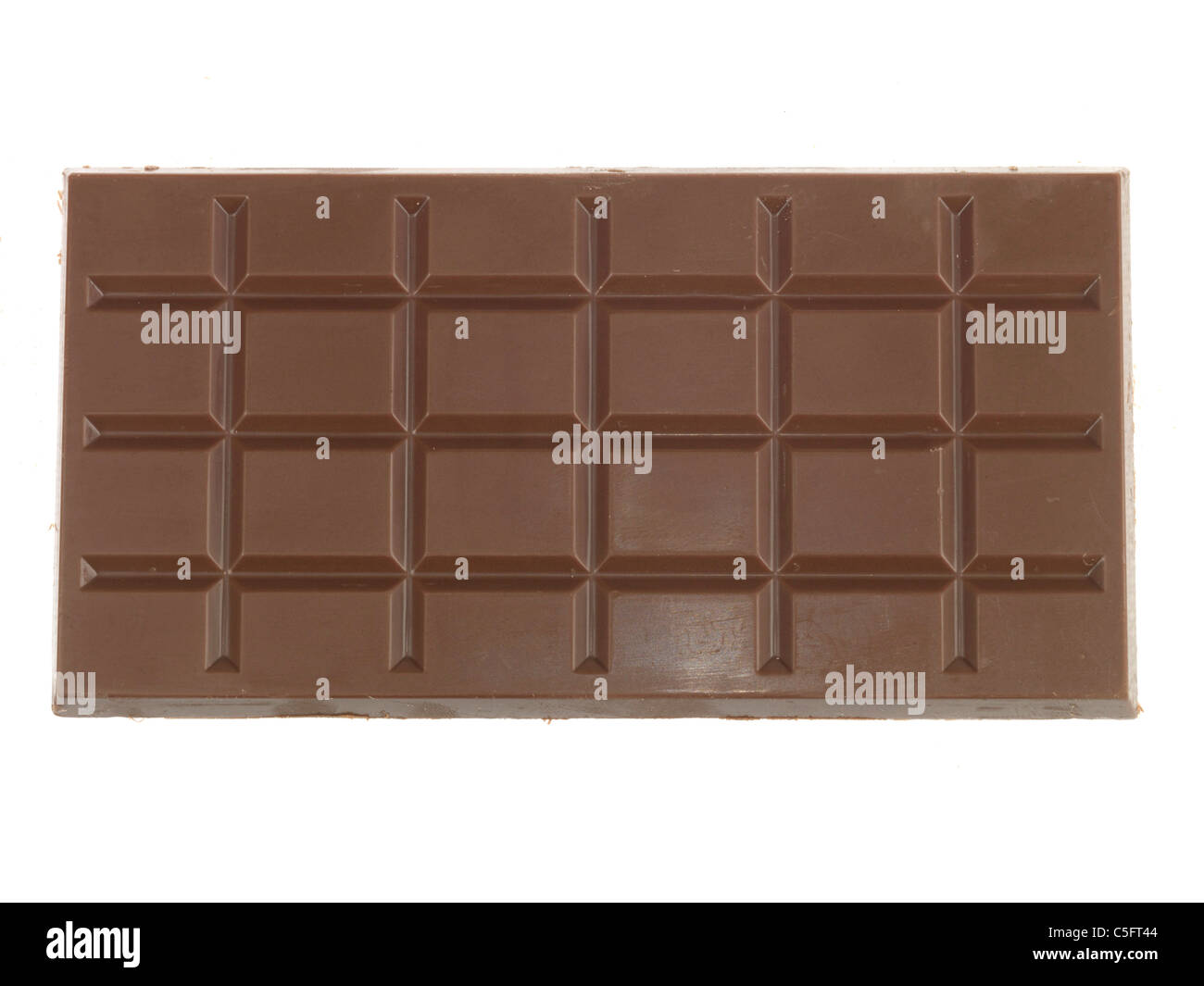 Whole Unwrapped Tasty Milk Chocolate Bar Against A White Background ...