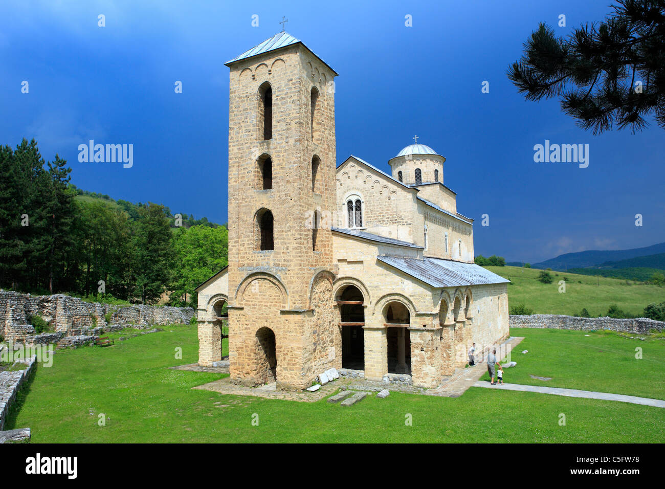 Holy Trinity church of Sopocani Monastery (c. 1260) near Novi Pazar ...