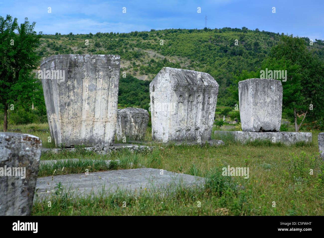 Medieval Bogumil cemetery, Radimlja, near Stolac, Hertzegovina, Bosnia ...