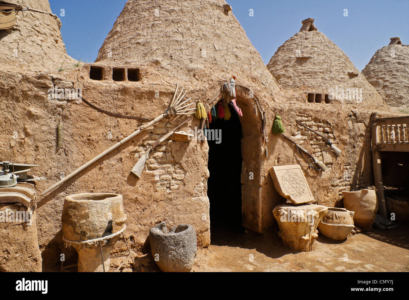 Traditional beehive house, Harran (Altinbasak), Eastern Anatolia ...