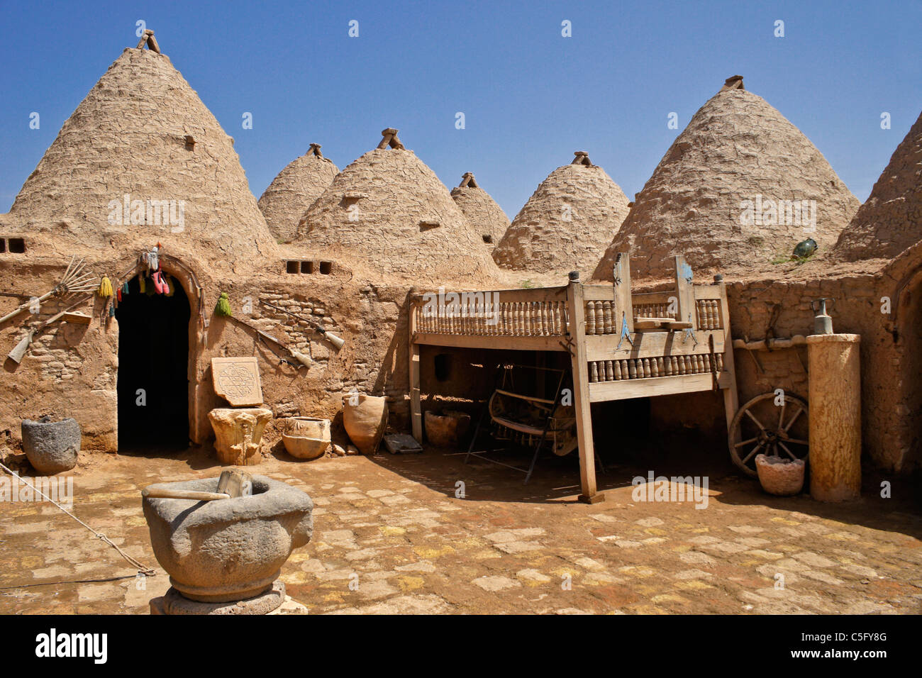Traditional beehive house, Harran (Altinbasak), Eastern Anatolia ...