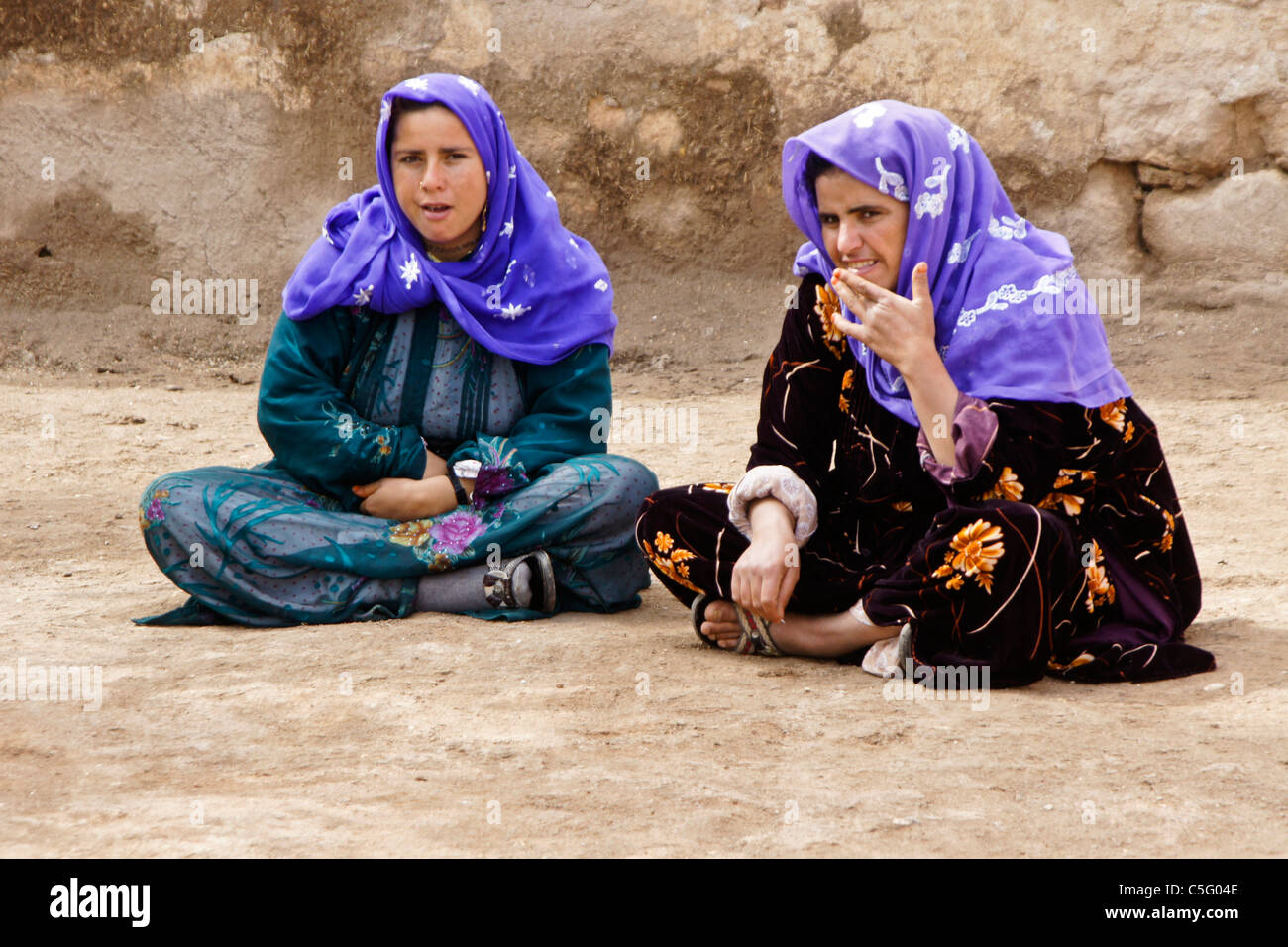 Two Bedouin women in Harran (Altinbasak), Eastern Anatolia, Turkey ...