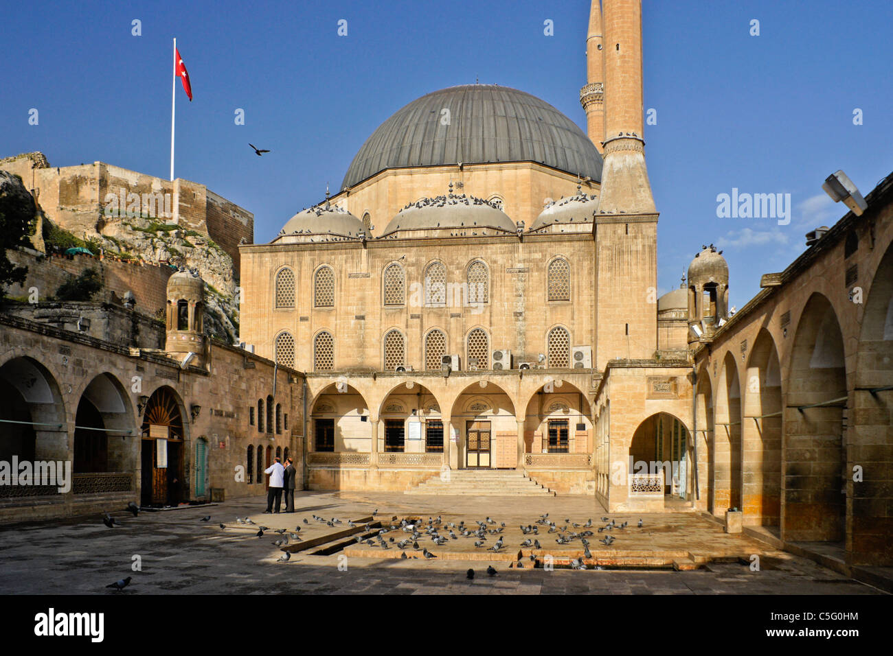 New Mosque and Abraham's birthplace, Sanliurfa (Urfa), Turkey Stock ...