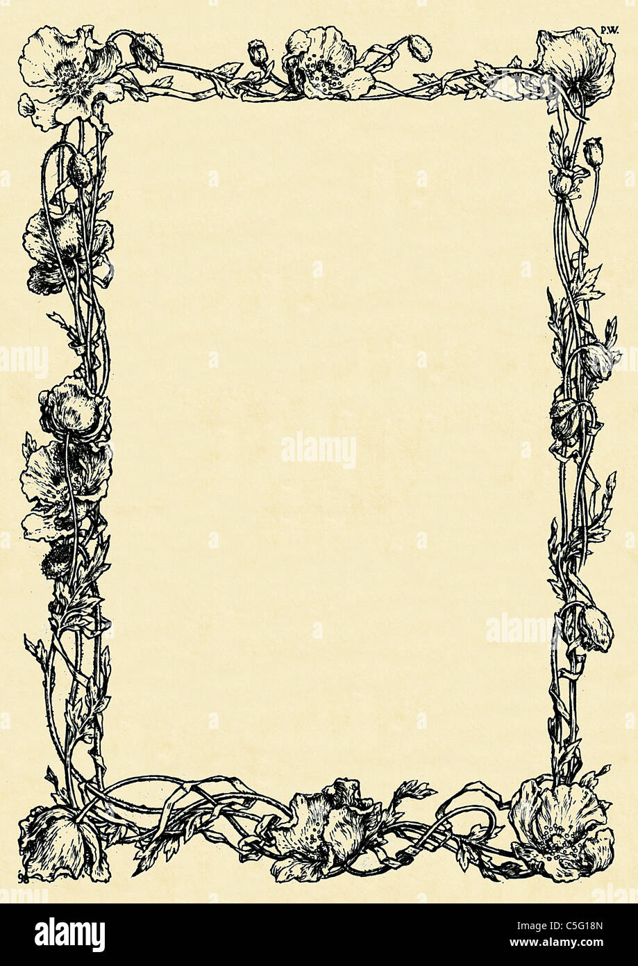 Vintage Decorative Border Design #9 from an antiquarian book ...