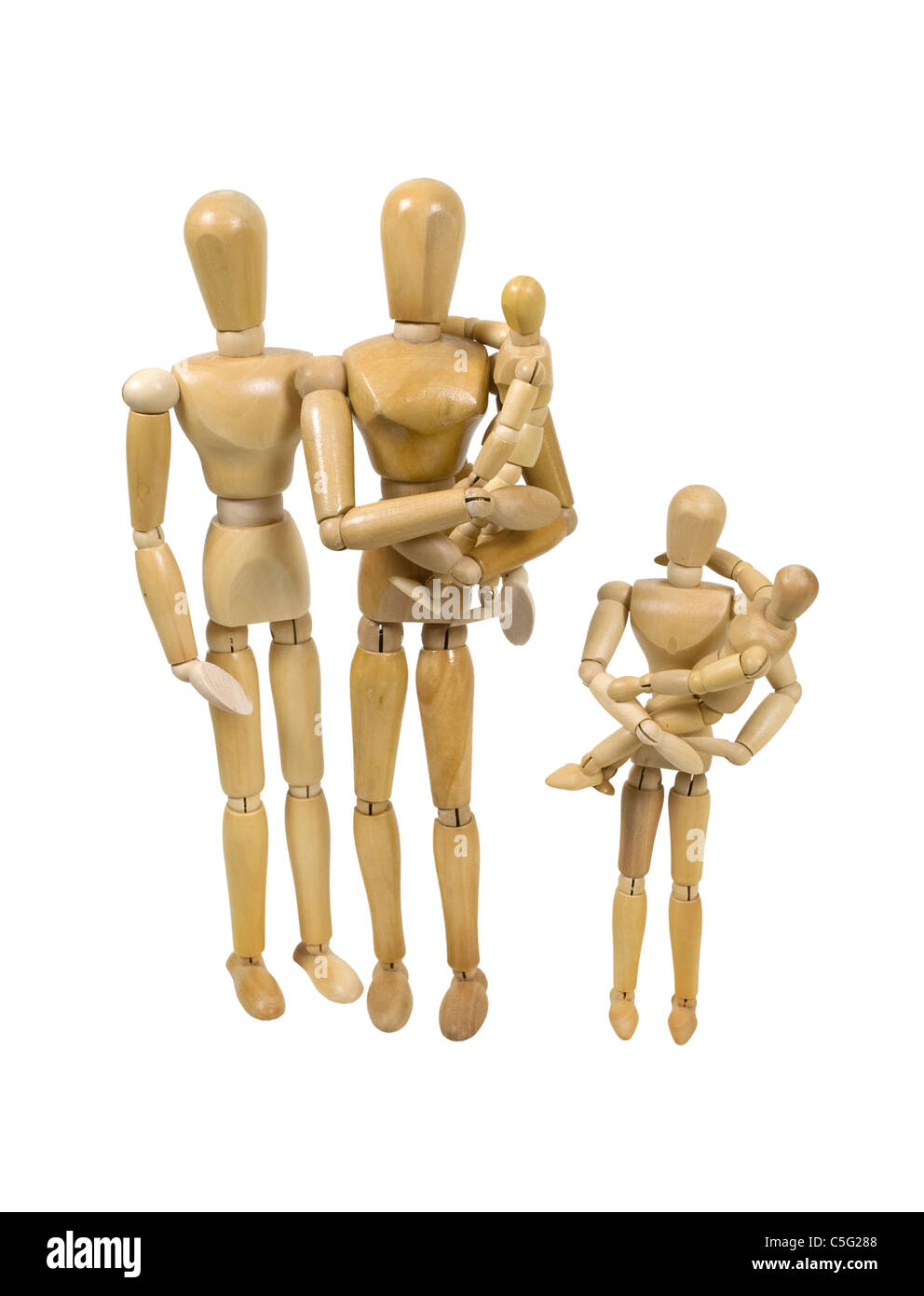 Family together with a small child and toddlers - path included Stock ...