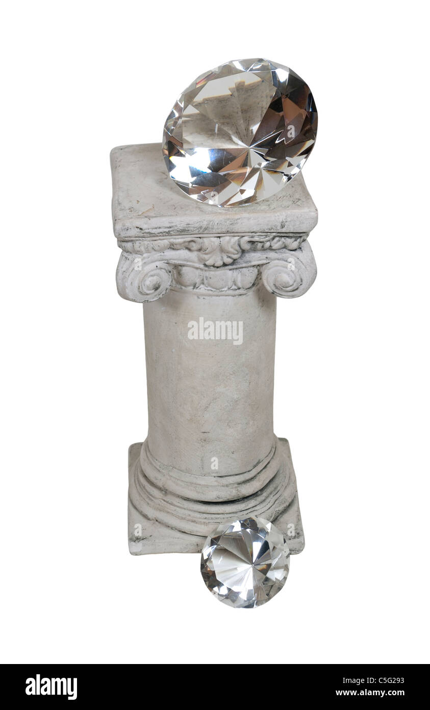 High standards shown by diamonds on a formal column in a place of ...