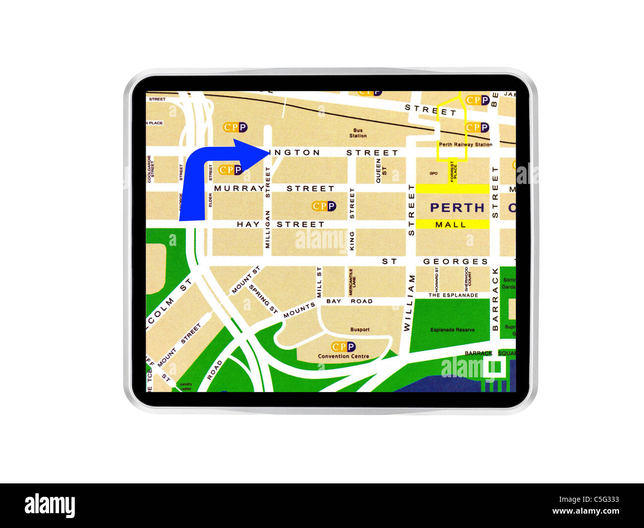 A gps device isolated against a white background Stock Photo - Alamy