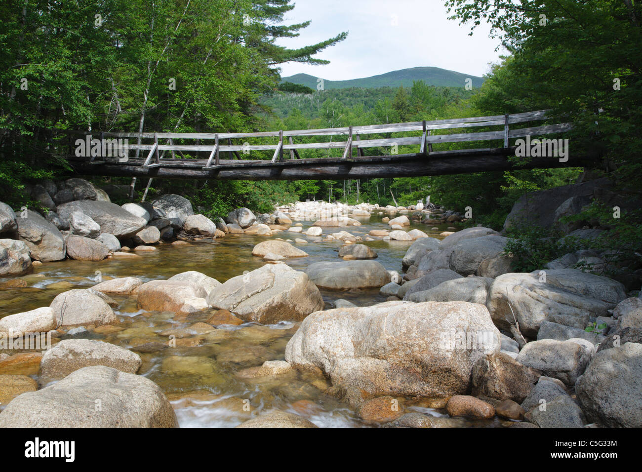 Pemigewasset Wilderness - Foot bridge which crosses over the ...