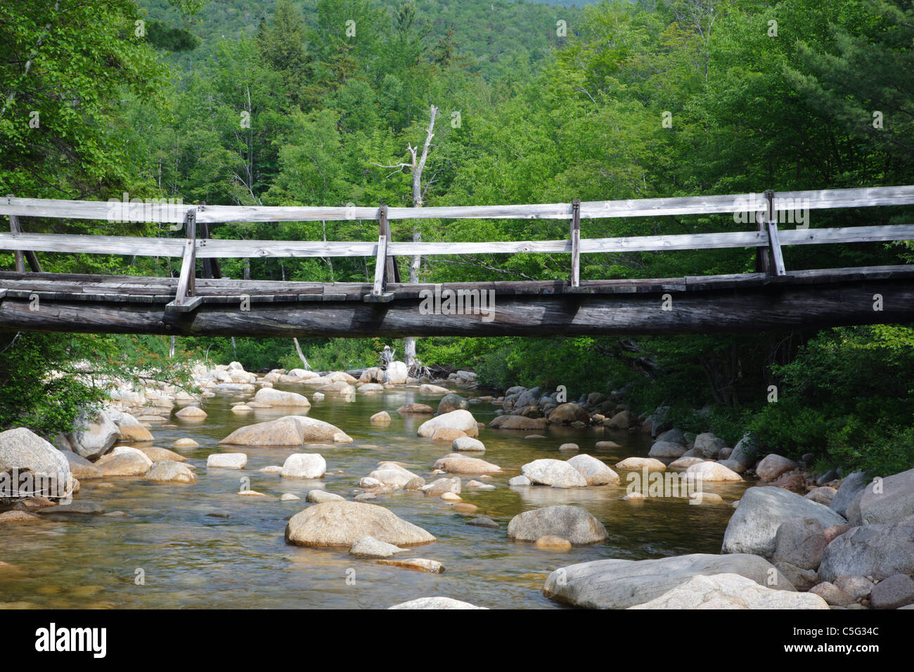 Pemigewasset Wilderness Footbridge High Resolution Stock Photography ...