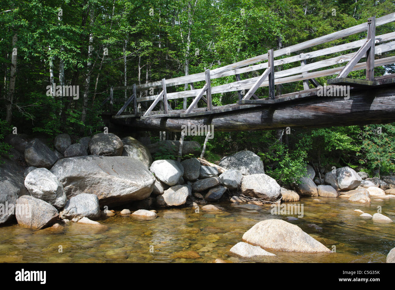 Pemigewasset Wilderness Footbridge High Resolution Stock Photography ...