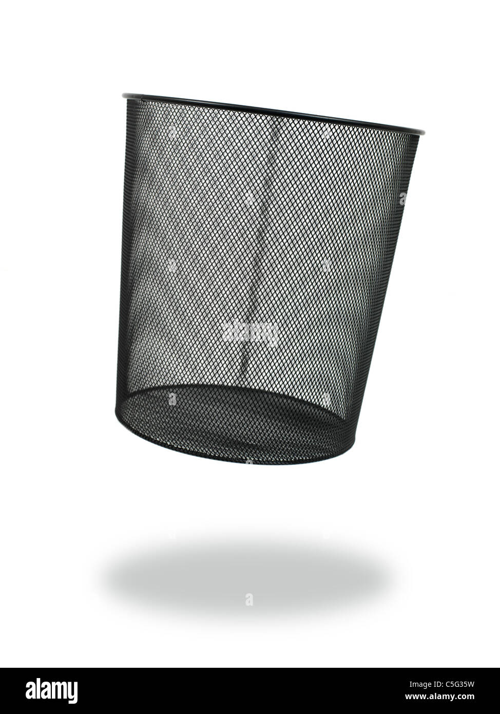 A trash bin isolated on a white background Stock Photo - Alamy