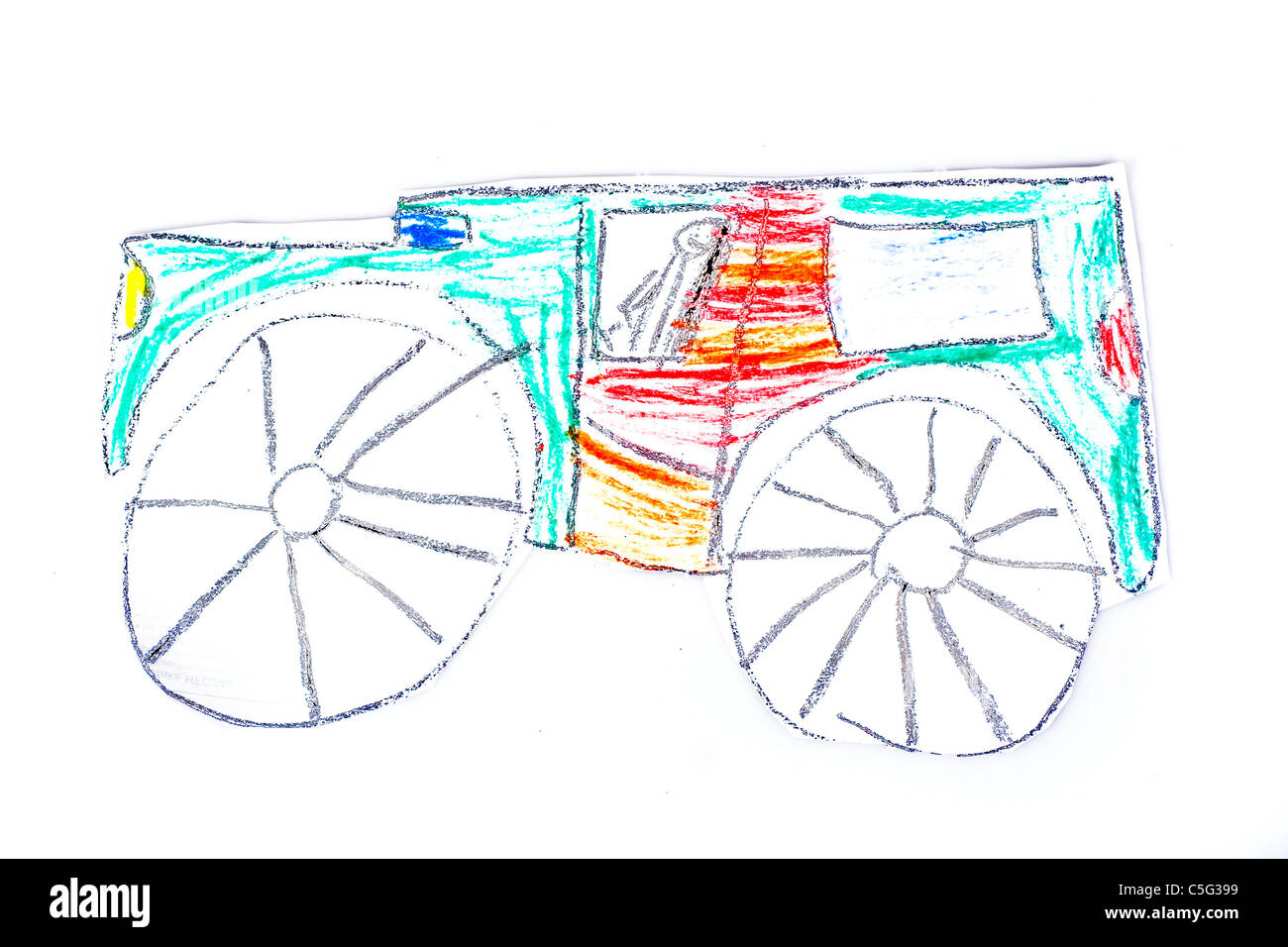 Crayon drawing of car hi-res stock photography and images - Alamy