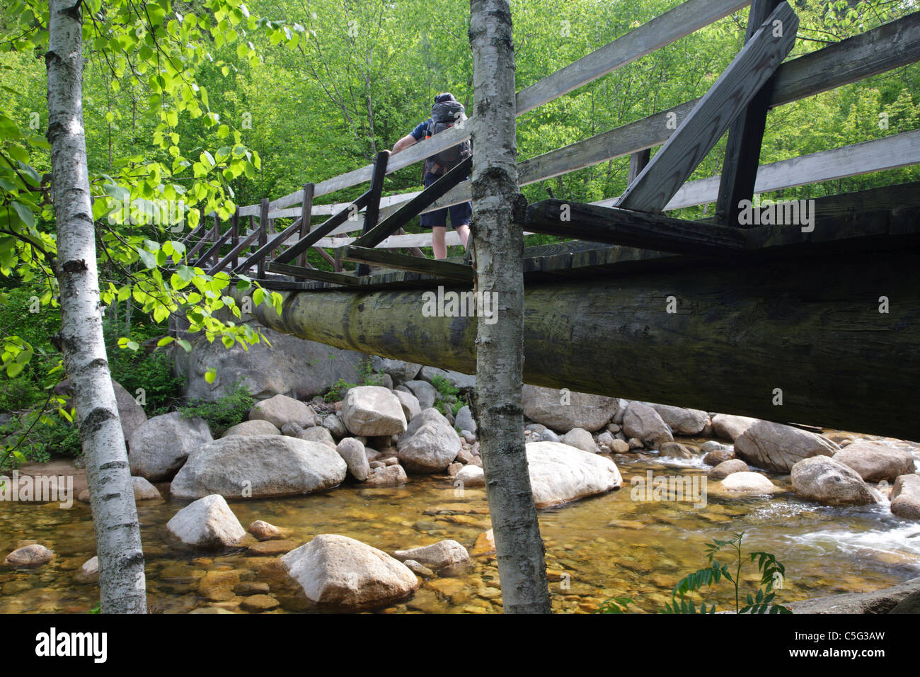Pemigewasset Wilderness - Foot bridge which crosses over the ...