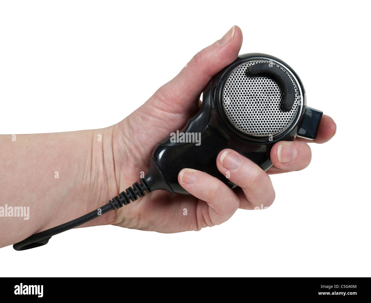 Handheld radio microphone hi-res stock photography and images - Alamy