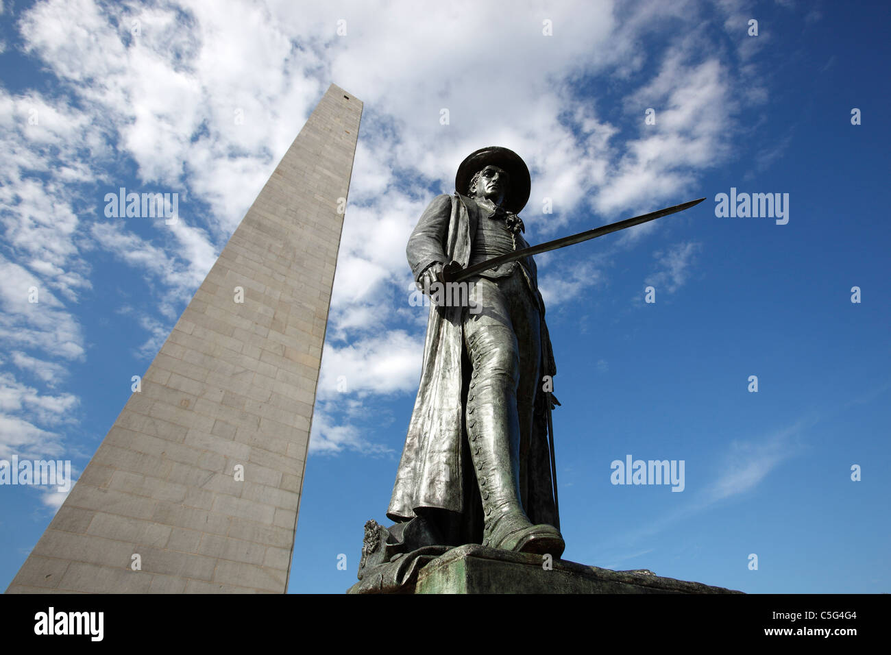 Statue of Colonel William Prescott, Bunker Hill Monument, Boston ...