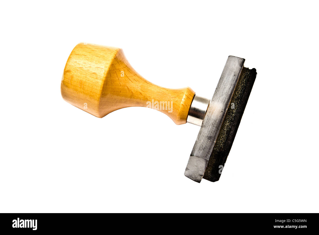 Old wooden stamp isolated on white background Stock Photo - Alamy
