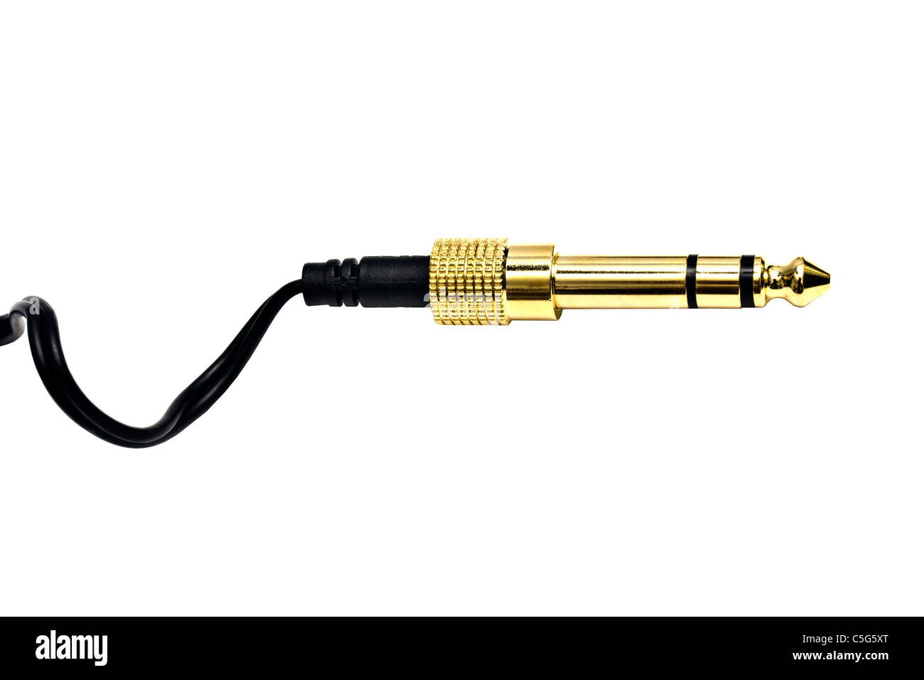 Audio plug isolated on white background Stock Photo - Alamy