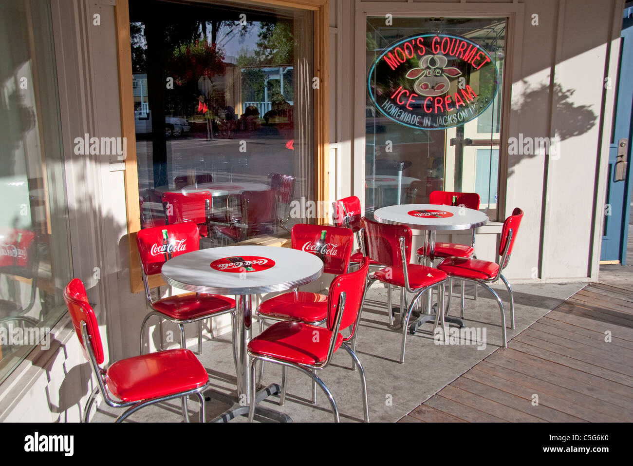 A young child exploring Jackson Hole's unusual Antler Gate Stock Photo ...