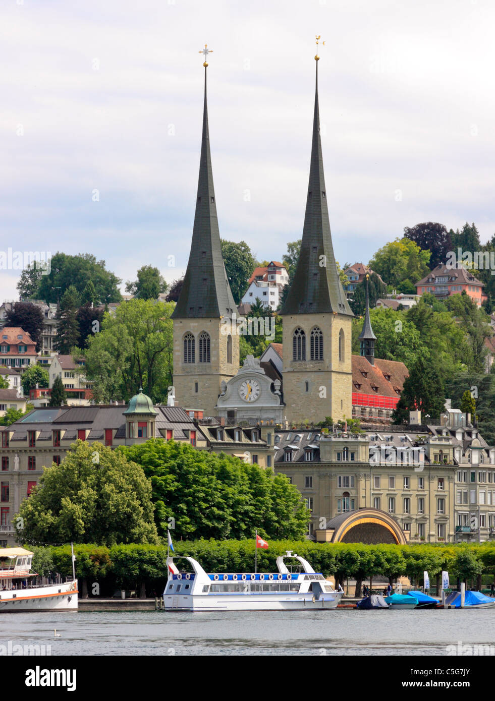 St. Leodegar Church, Hofkirche, in Lucerne, Switzerland Stock Photo - Alamy
