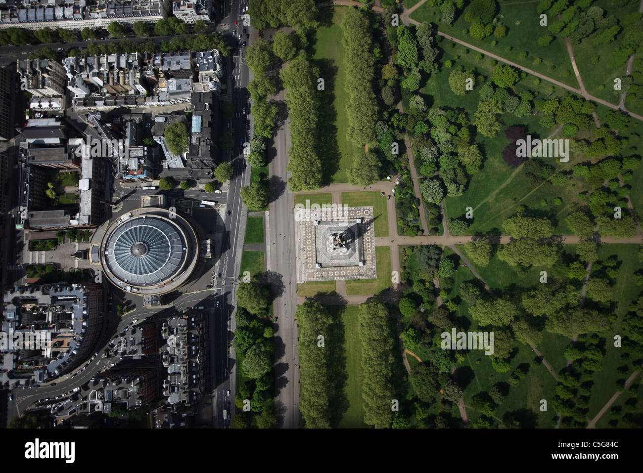 Royal Albert Hall and Albert Memorial, London Stock Photo - Alamy