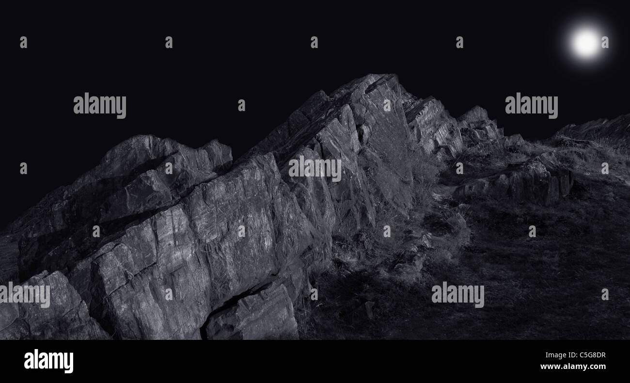Precambrian rocks on Beacon Hill, Charnwood Forest, Leicestershire ...