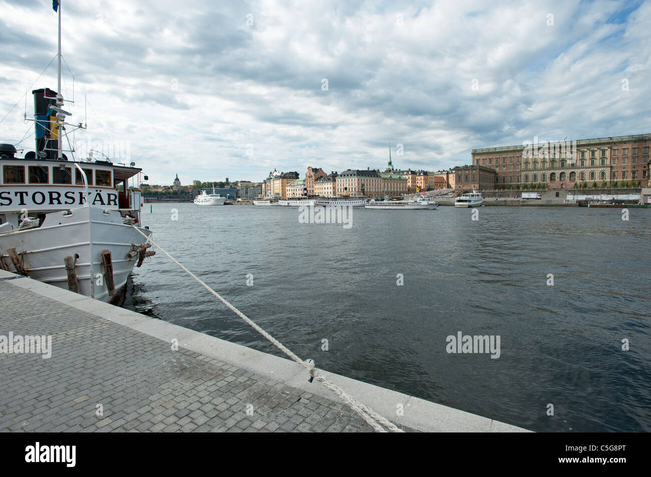 Tourist steamer boats on the waterways of Stockholm Sweden Stock Photo ...
