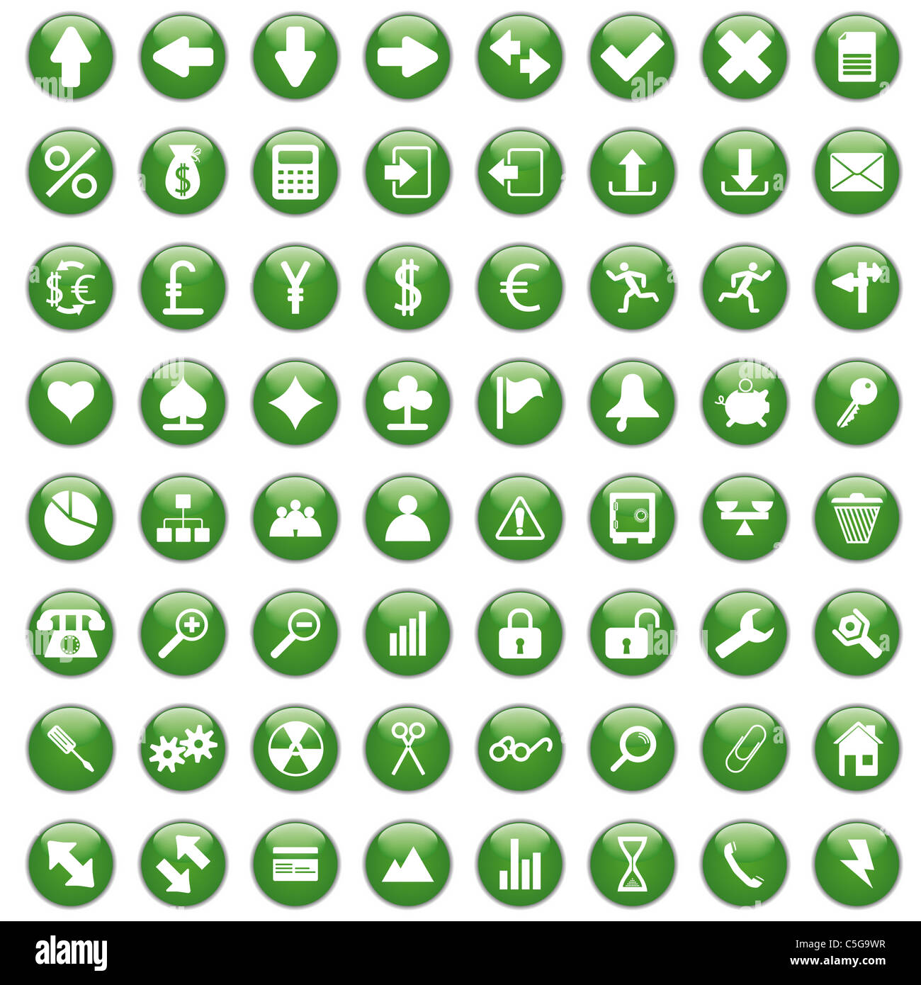 Collection of different icons for using in web design Stock Photo - Alamy