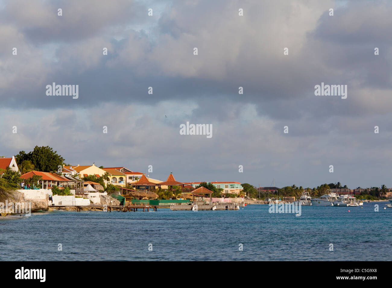 South-west coast of Bonaire with view on Captain Don's habitat and ...