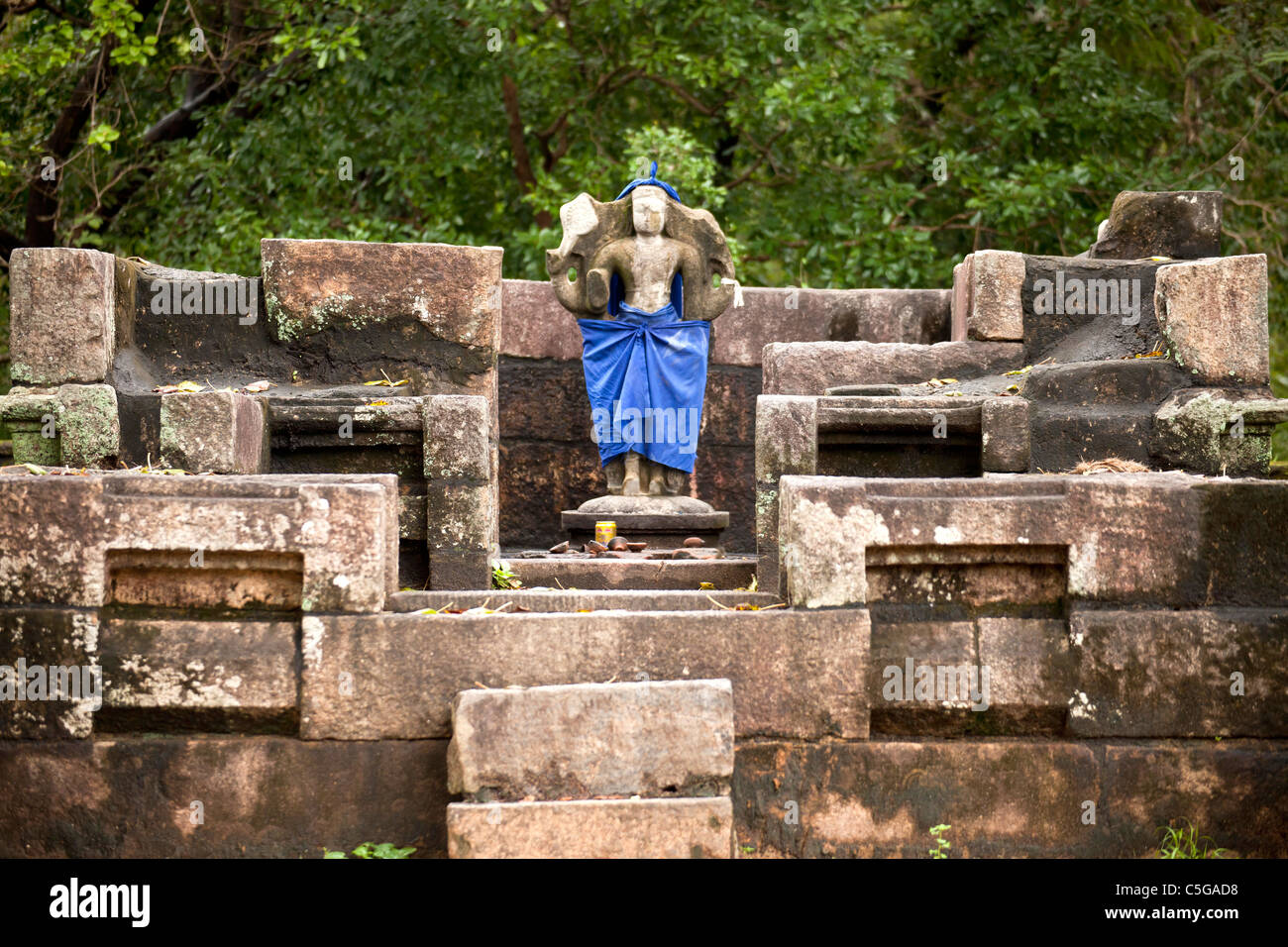 hindu temple Shiva Devalaya in the ruins of the former royal residence ...