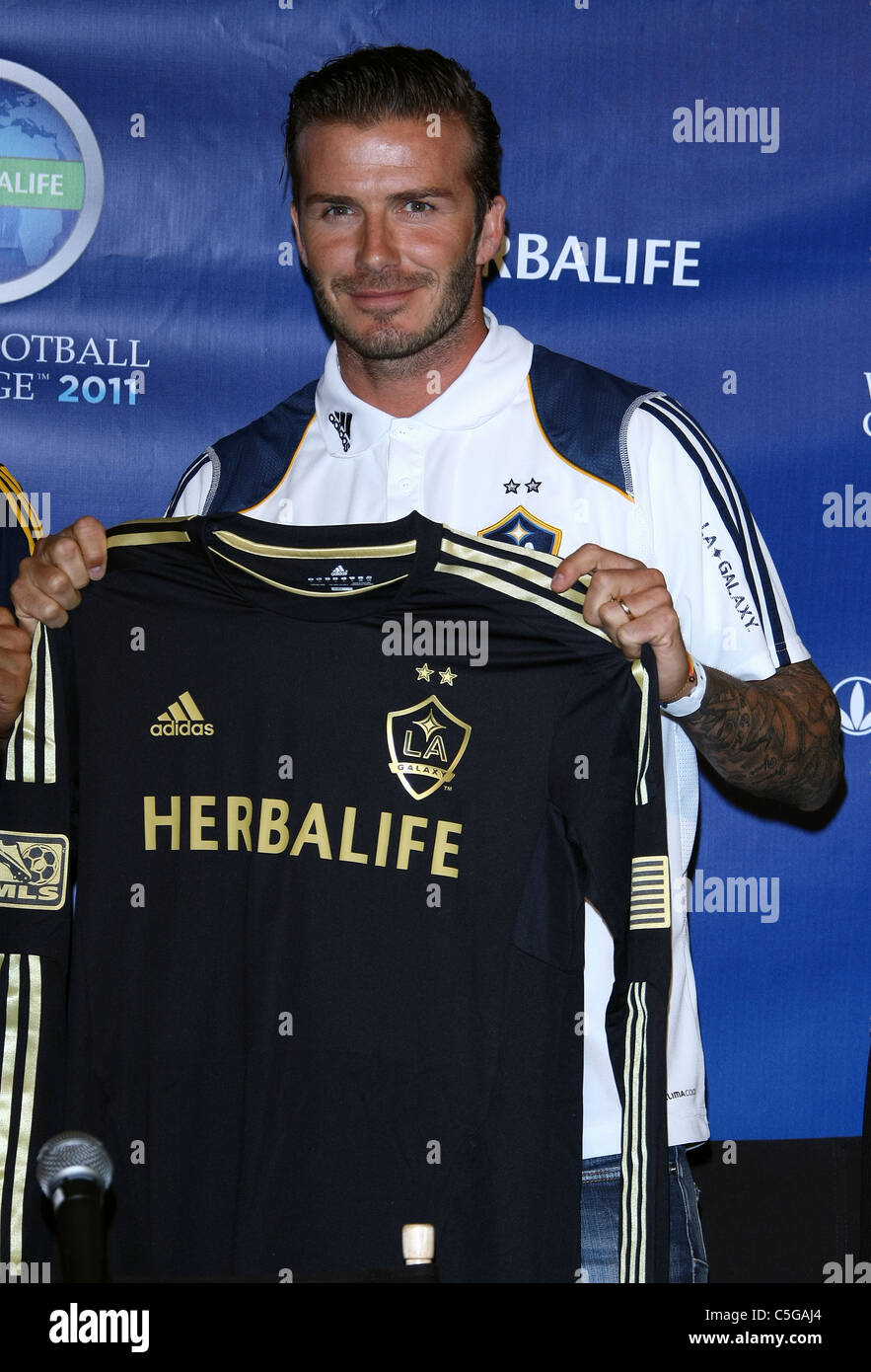 DAVID BECKHAM WORLD FOOTBALL CHALLENGE 2011 PRESS CONFERENCE LOS ...